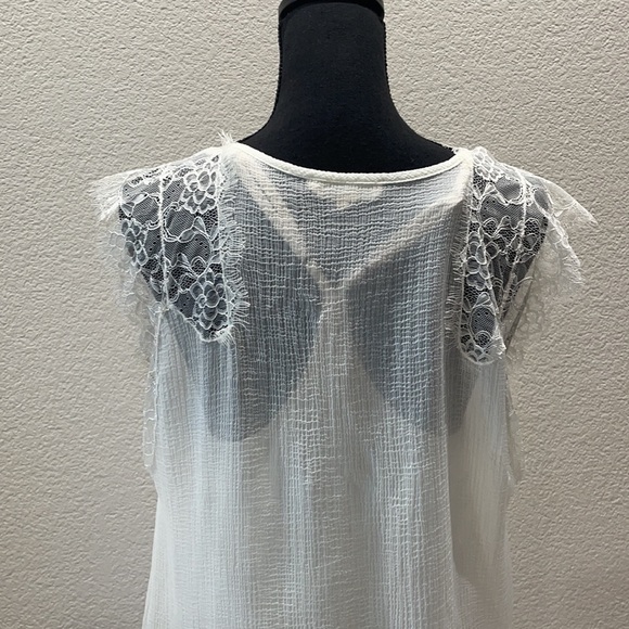 Vici | Tops | From A Dream Off White Deep V Lace Top | Poshmark